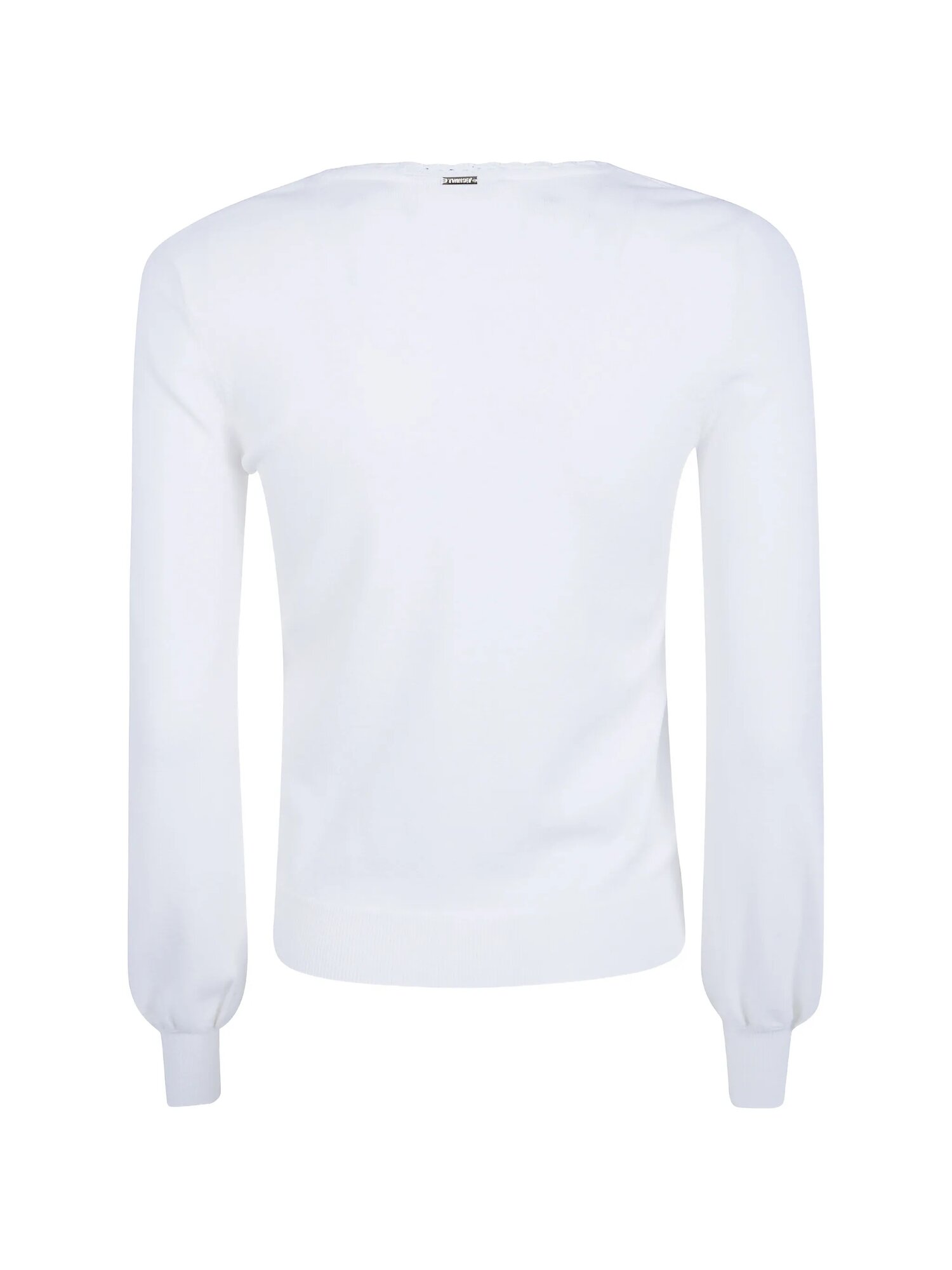 Свитер Twinset Milano Scoop-neck sweater, размер 34, , бежевый/белый — фото 1