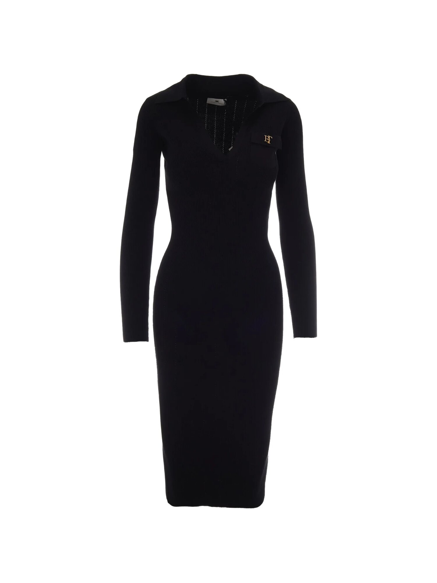 Платье Logo-plaque ribbed-knit midi dress