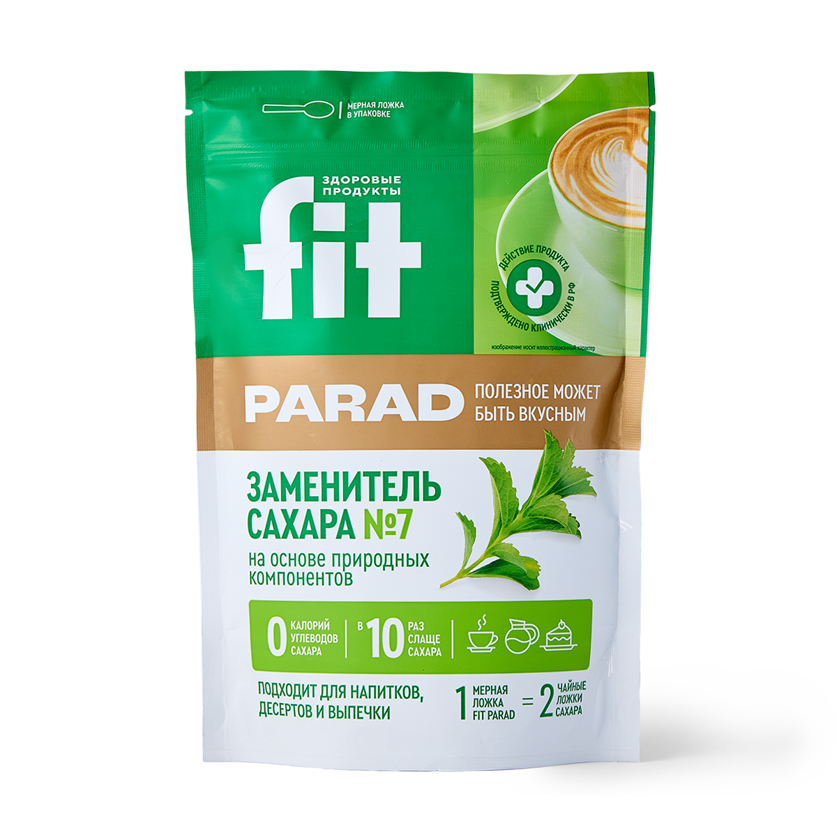 Сахарозаменитель FitParad, эритрит, порошок, 500 грамм, дой-пак