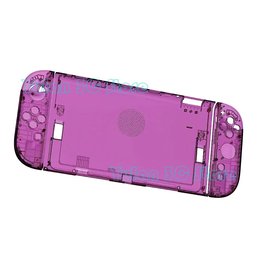 Прозрачный сменный корпус VSKAMI для Nintendo Switch 2 Розовый, Transparent Purple