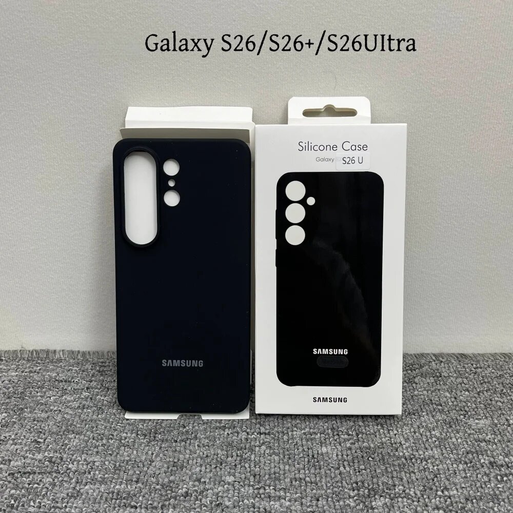 Оригинальный силиконовый противоударный чехол Magsafe для Samsung Галакси S24 Ультра, Черный, Black