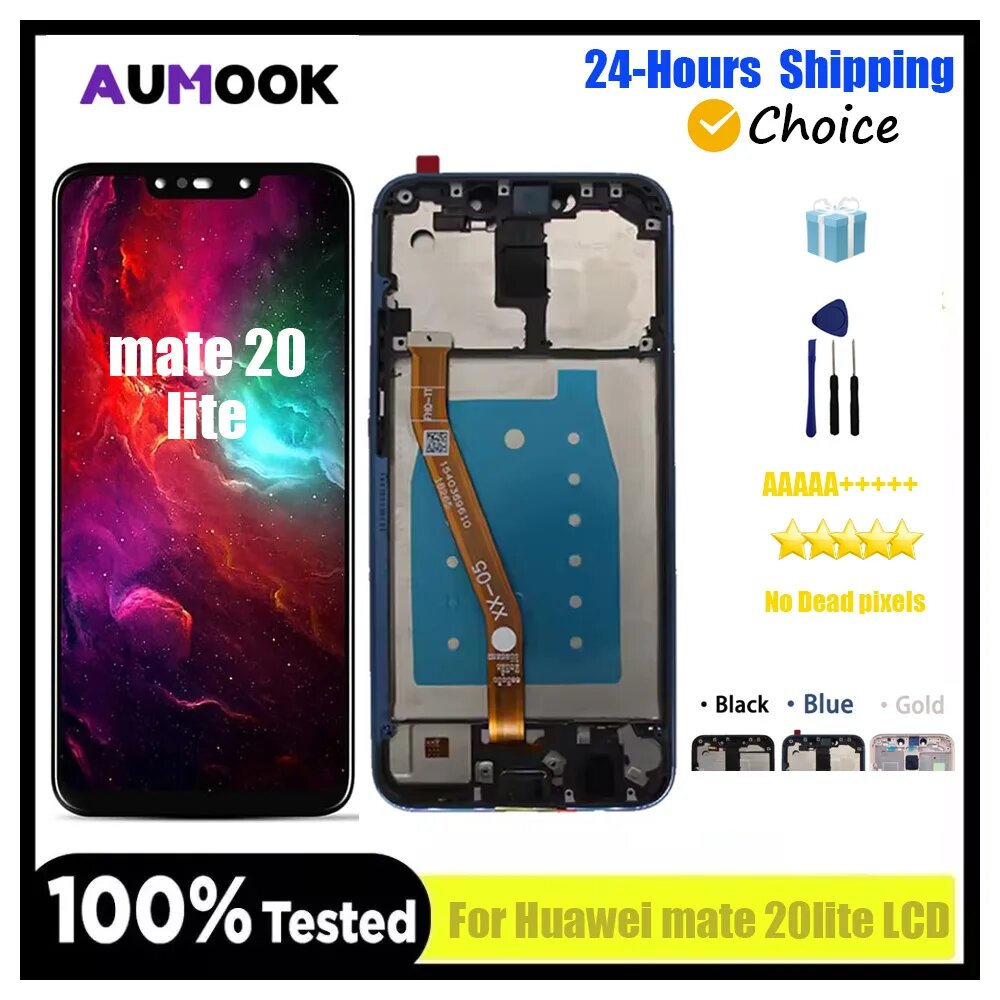 Дисплей для Huawei Mate 20 Lite, ЖК-дисплей с сенсорным экраном, дигитайзер 6,3 дюйма, no frame