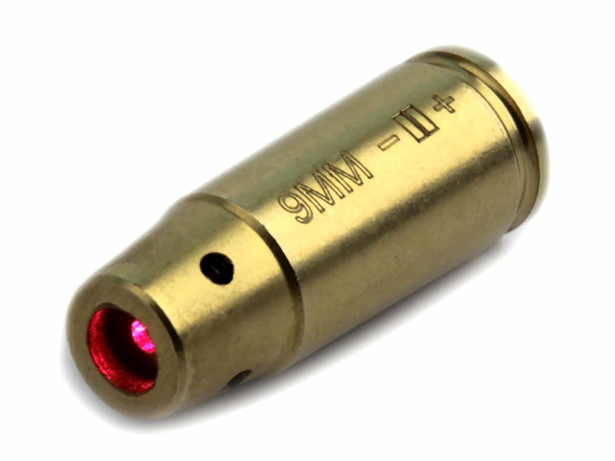 Лазерный патрон ShotTime ColdShot калибр 9mm Luger, латунь, лазер красный
