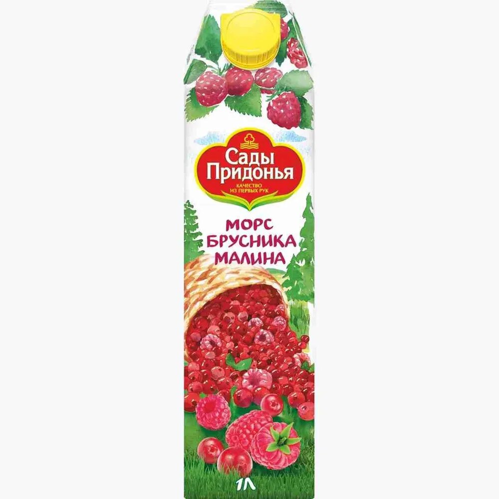 Морс Сады Придонья Брусника-Малина, 1 л