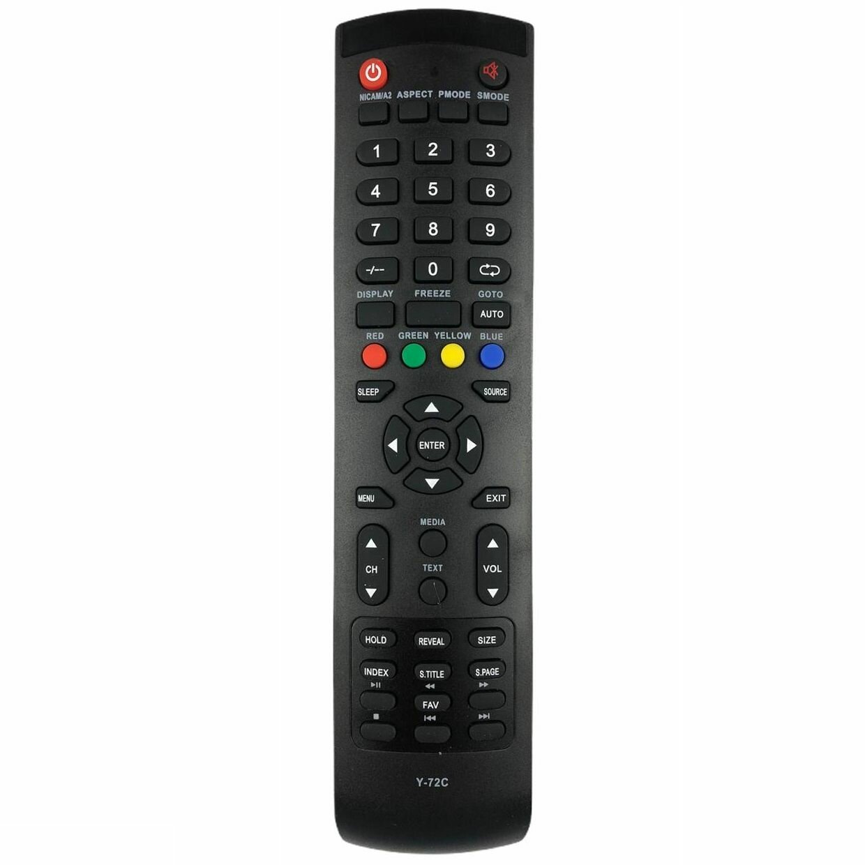 Пульт для телевизора SUPRA, GoldStar, FUSION, AIWA, FUSION, Lentel, Orion Y-72C / Y-72C1 / Y72C пульт ДУ телевизионный пульт