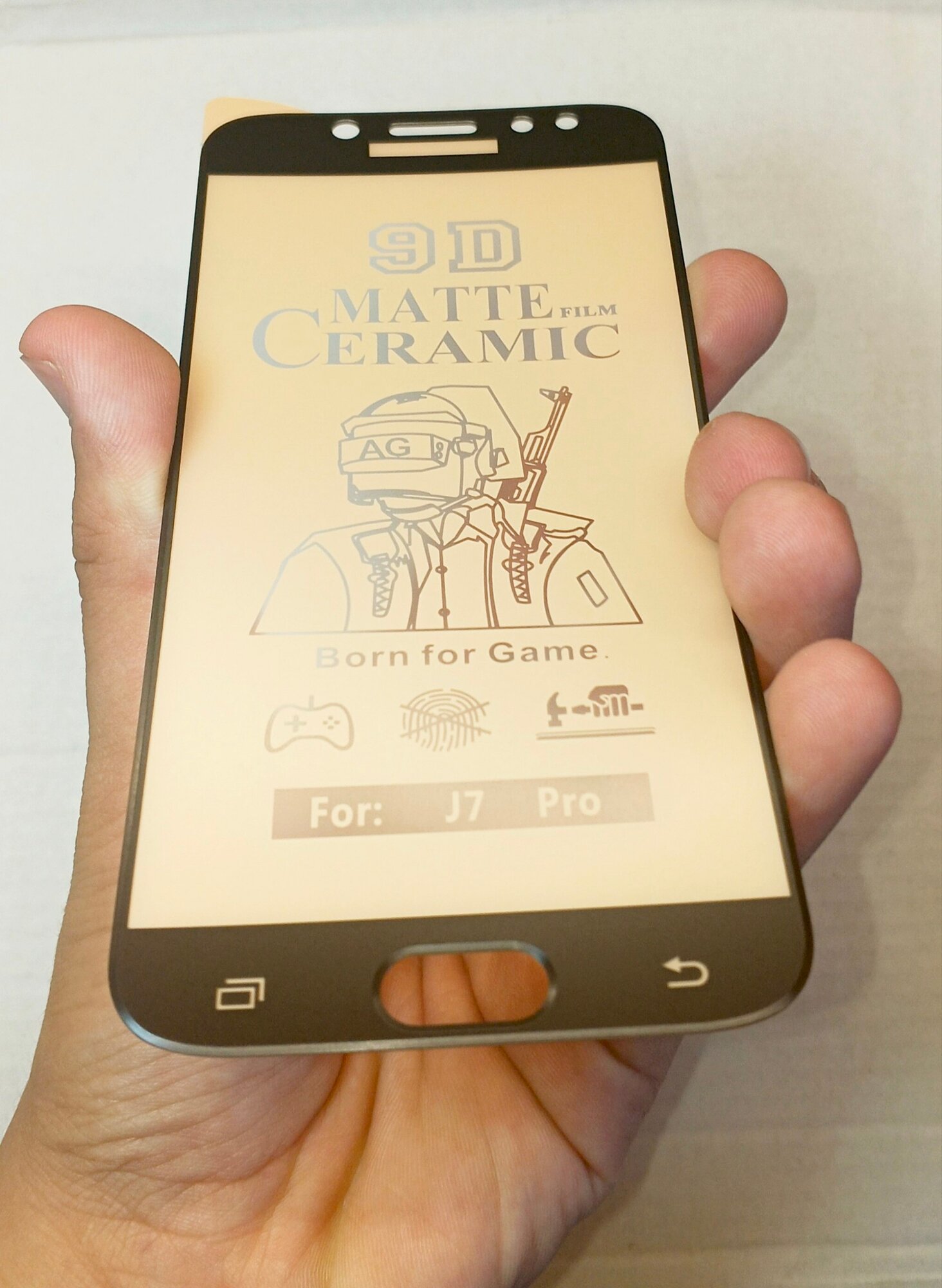 Защитное стекло Samsung J7 Pro. / КерамоСтекло Самсунг Джей 7 Про -2шт