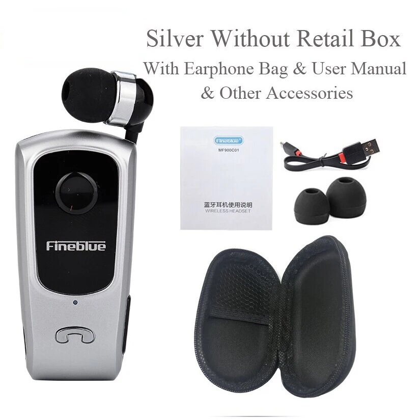 Fineblue F920 Silver беспроводные наушники с чехлом