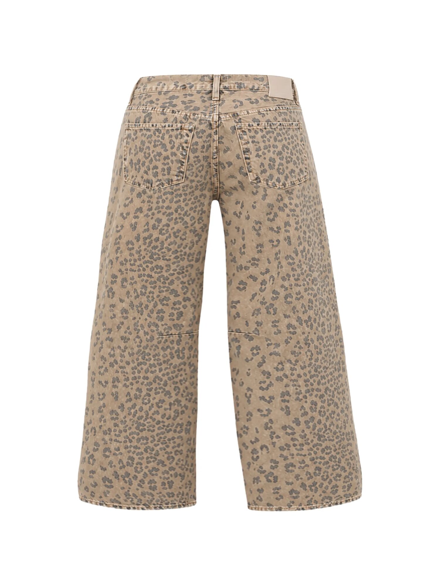 Джинсы Leopard-print straight-leg jeans 
