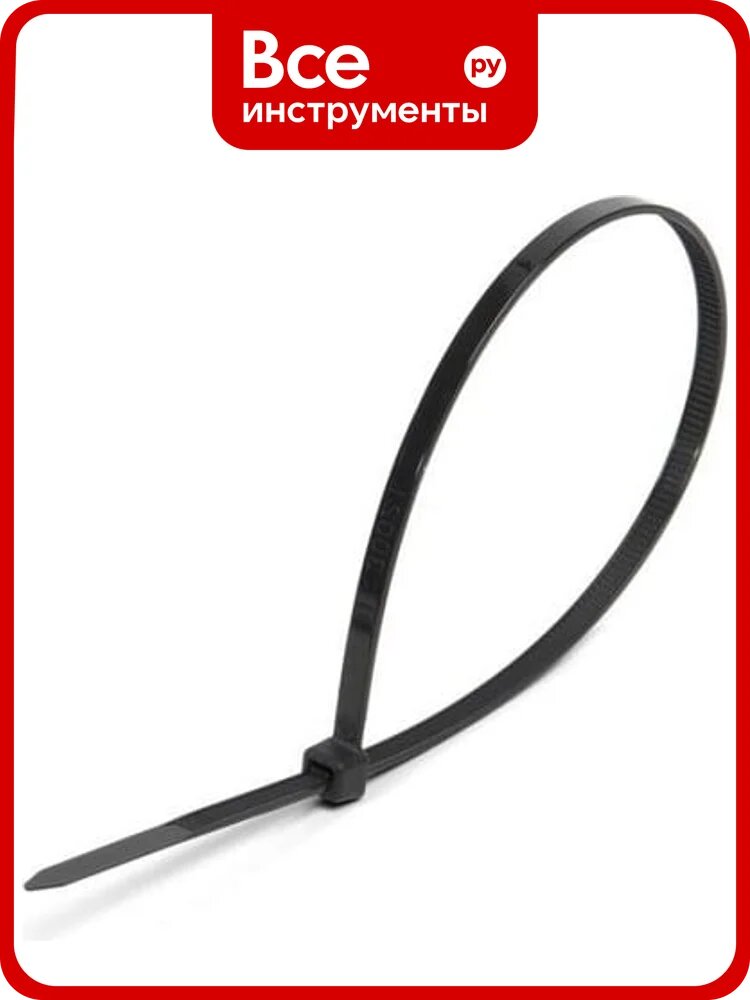 Кабельный нейлоновый хомут TOKOV ELECTRIC черный, 4.8x250 мм, 100 шт. TKE-HNS-4.8-250-B/100