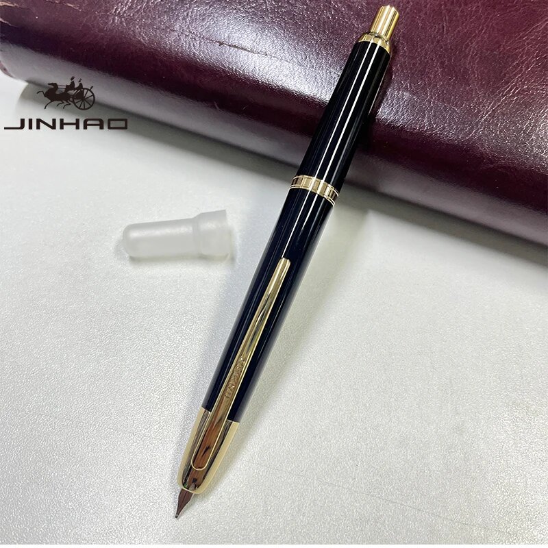 Jinhao 20, выдвижная перьевая ручка, перо EF/F с конвертером, подарочная ручка для письма из смолы