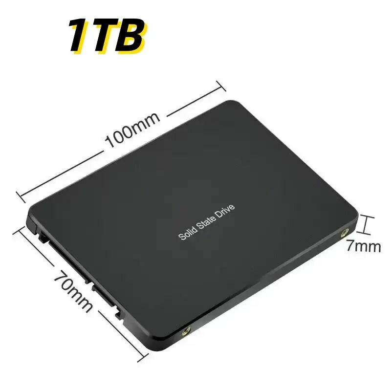 Внутренний твердотельный накопитель SSD SATA III, 1 ТБ, черный SSD 1 ТБ SATA III 1 ТБ черный SSD