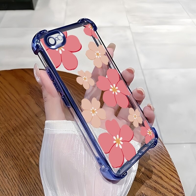 Чехол для телефона 6 Plus, синий, противоударный, противоскользящий, легкий, прочный, устойчивый к загрязнениям, стильный, универсальный