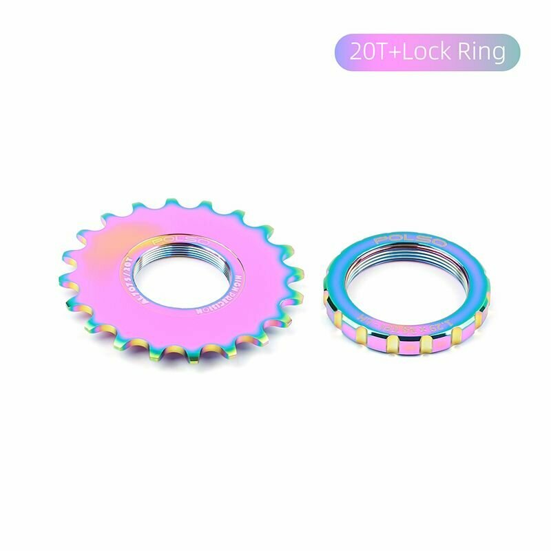 Звездочка POLSO Oil Slick для велосипеда с фиксированной передачей, алюминиевый сплав, 13/14/15/16/17/18/19/20 зубьев, для трекового велоспорта.