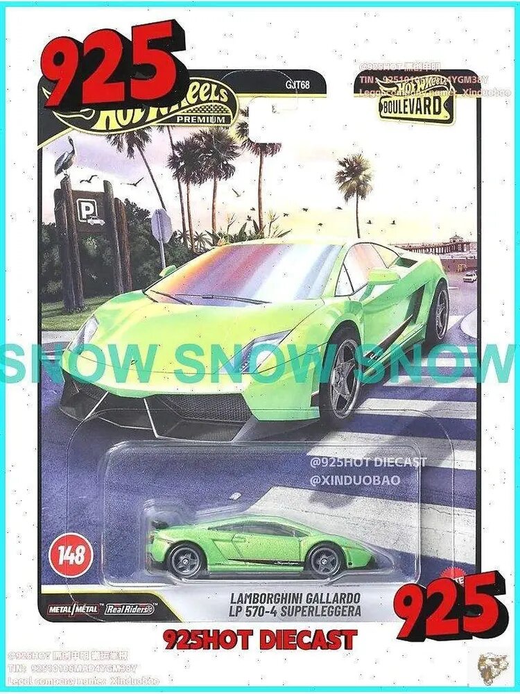Машинка Premium 925HOT WHEEL Boulevard 30 GJT68 Lamborghini Gallardo LP 570-4 Superleggera