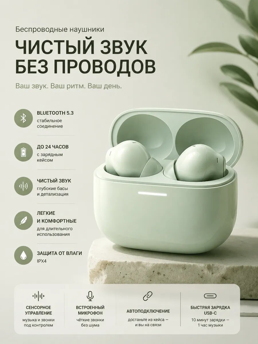 Redmi Buds 6 Pro наушники беспроводные, USB
