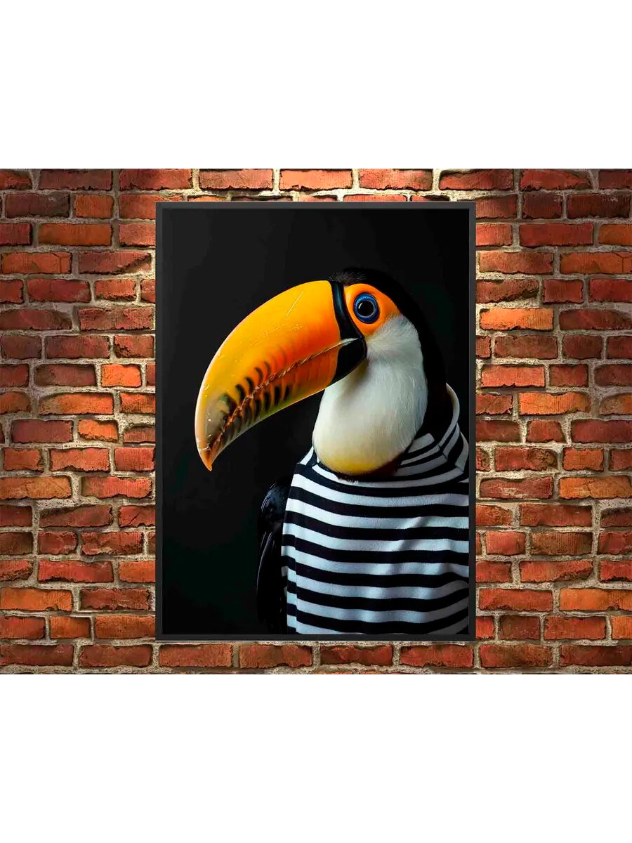 Птица-пленница тукан 1, Плакат 30x42см