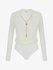 Боди бельевое Elisabetta Franchi Chain-link wrap bodysuit, размер 40, белый