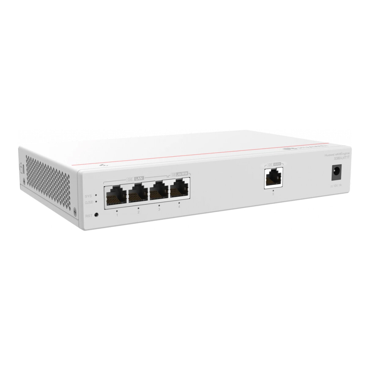 Маршрутизатор Huawei Gateway S380-L4T1T (98012177) 1x WAN, 4x LAN, до 150 пользователей, серебристый