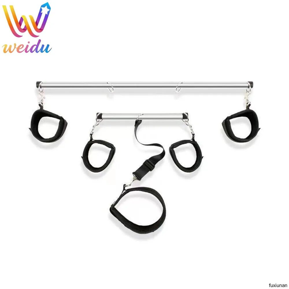 Секс-игрушки Spreader Bar с фиксатором для запястья, лодыжки, шеи и воротника
