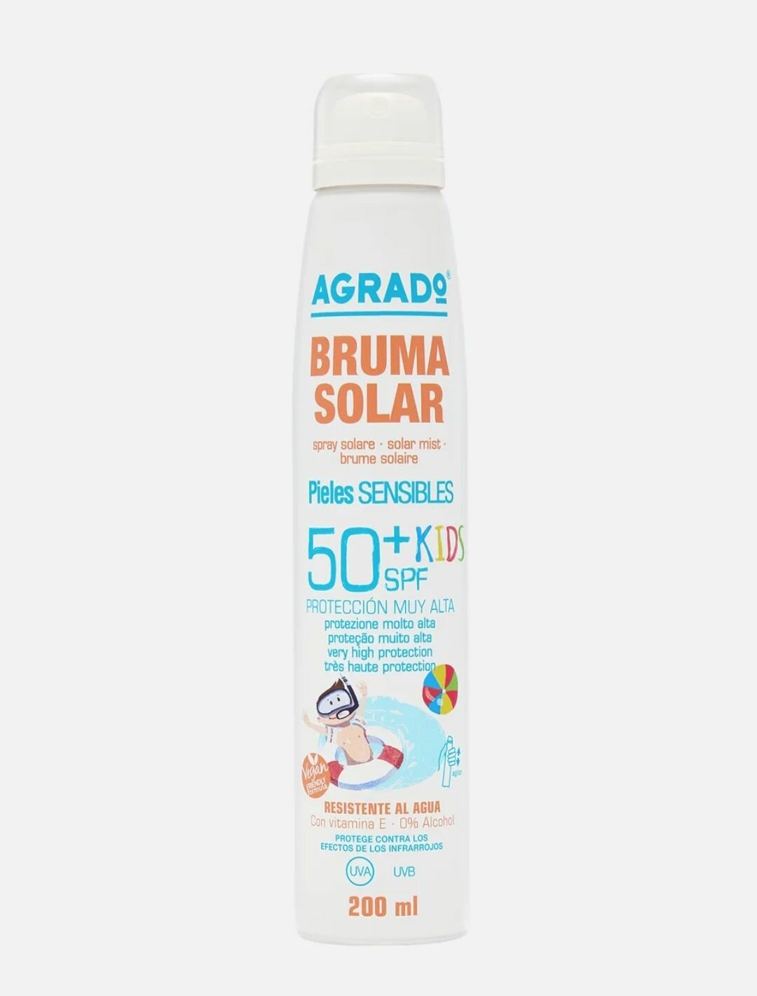 Детский солнцезащитный мист spf 50+ AGRADO solar mist kids