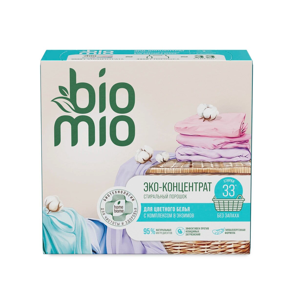 BioMio Стиральный пор. Colors&Whites универсальный 1000г
