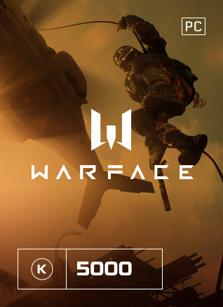 Оплата игровой валюты Warface Кредиты 5000, электронный ключ