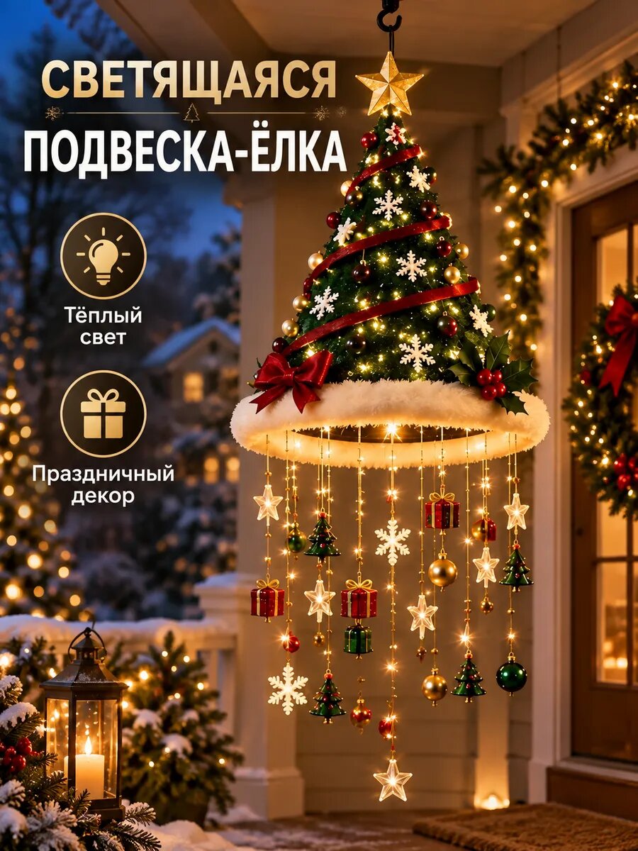 Шапка Деда Мороза LED