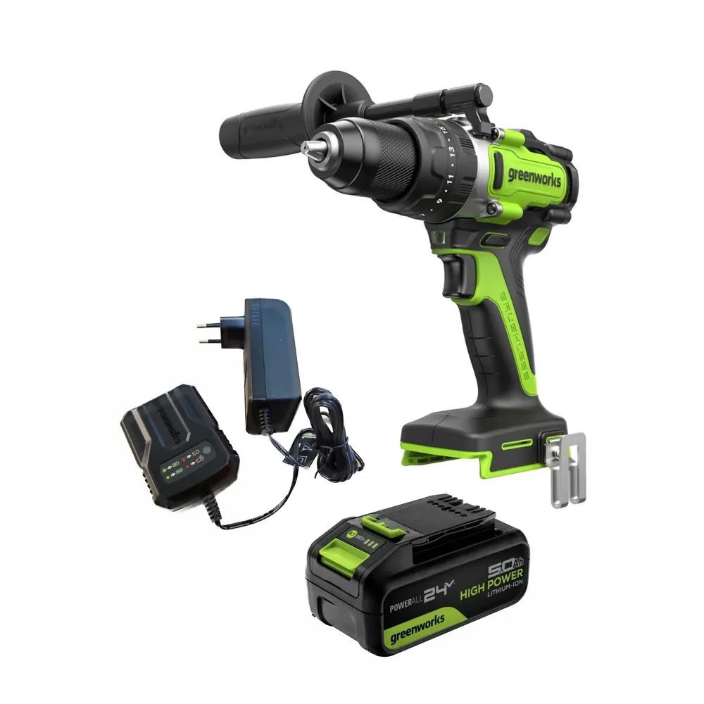Аккумуляторная дрель-шуруповерт Greenworks GD24DD140 3707607OUG