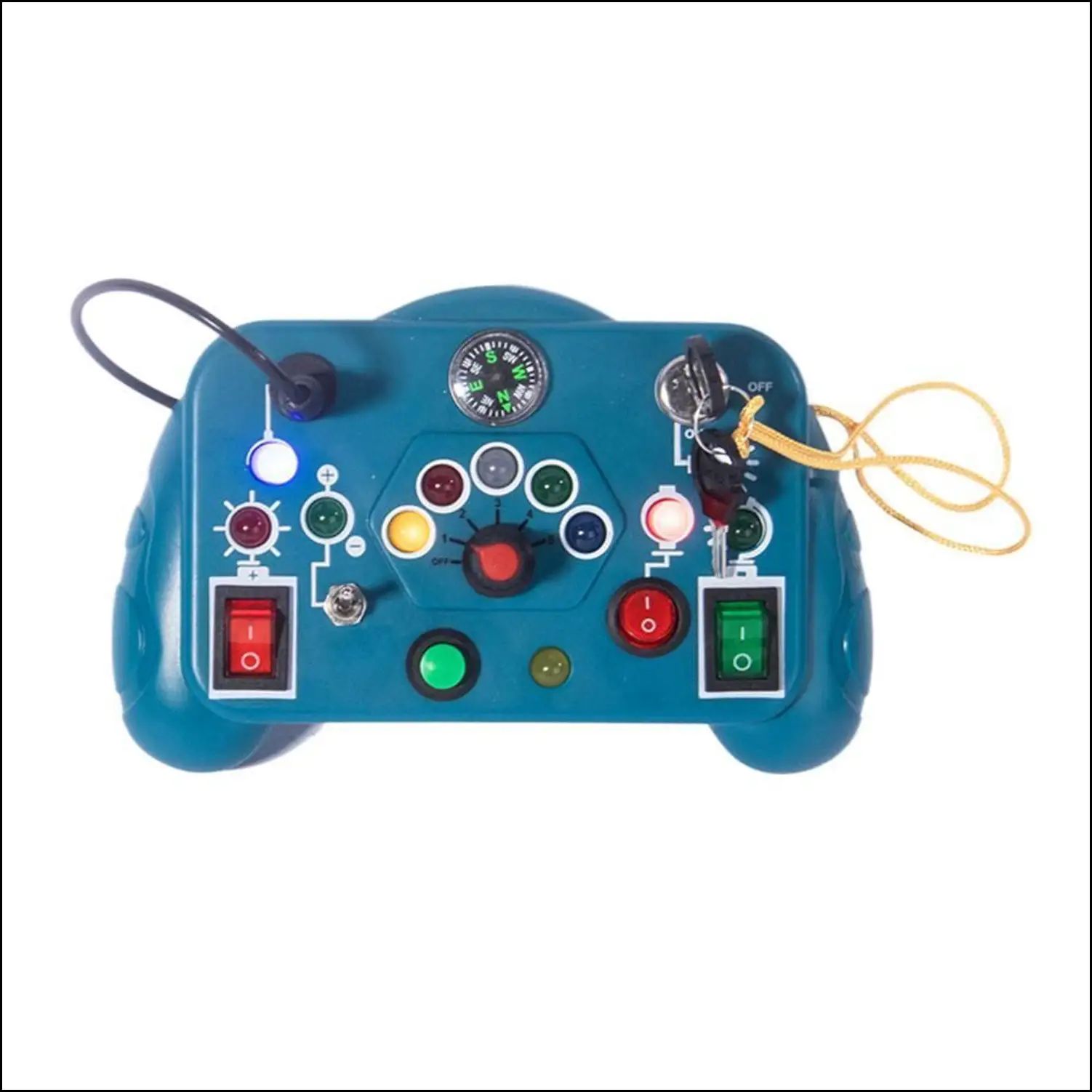 Детский бизиборд Монтессори , развивающая игрушка Монтессори для малышей со светом и переключателями