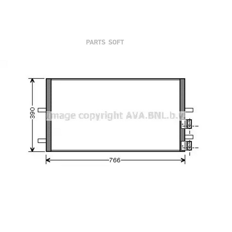 AVA FDA5407_8FC 351 318-411NS94915 [1383318] ! радиатор конд.\ Ford Transit 2.2TDCi/2.4TDCi 06> от официального дистрибьютора, AVA, артикул FDA5407