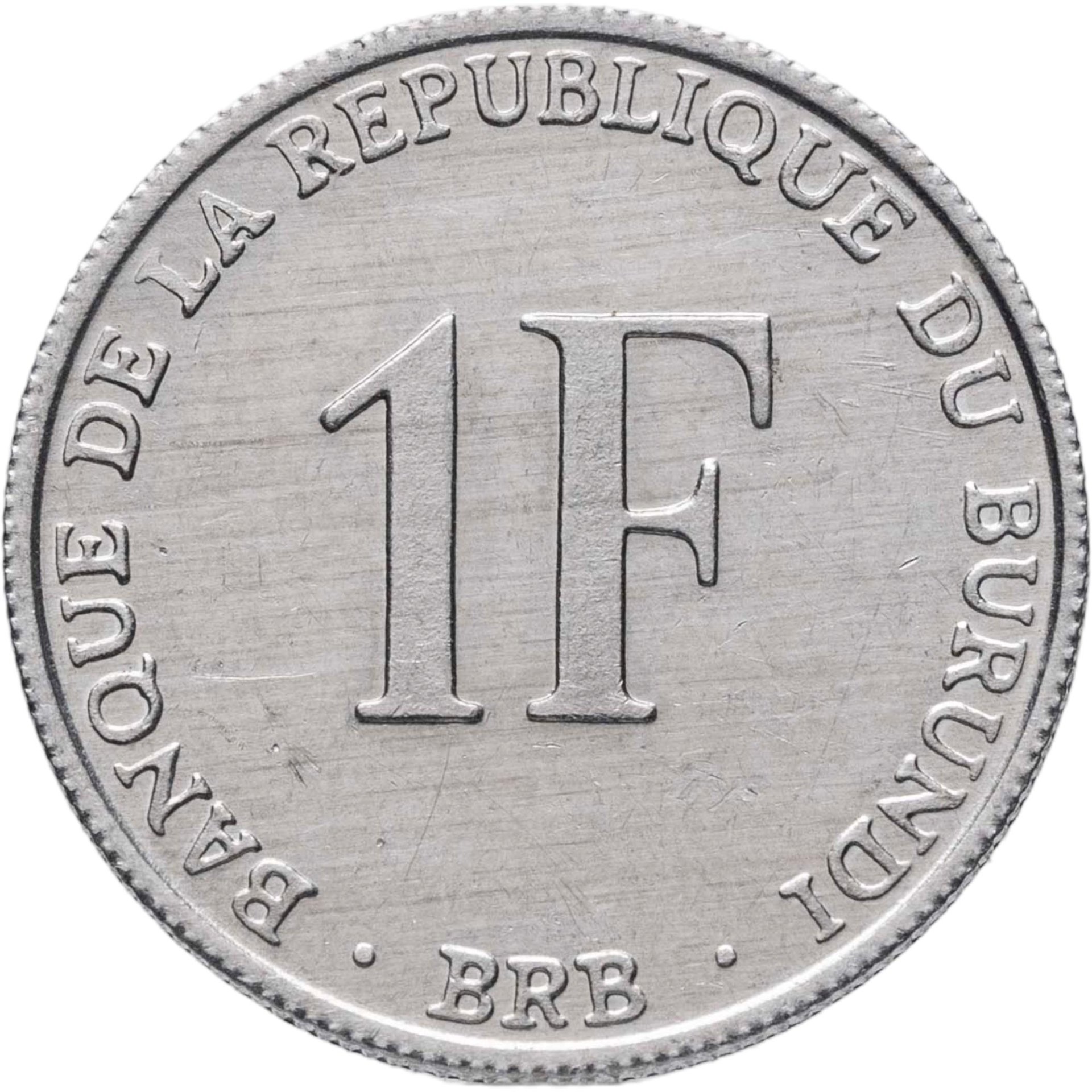 Бурунди 1 франк franc 1990, Алюминий, в сохранности AU