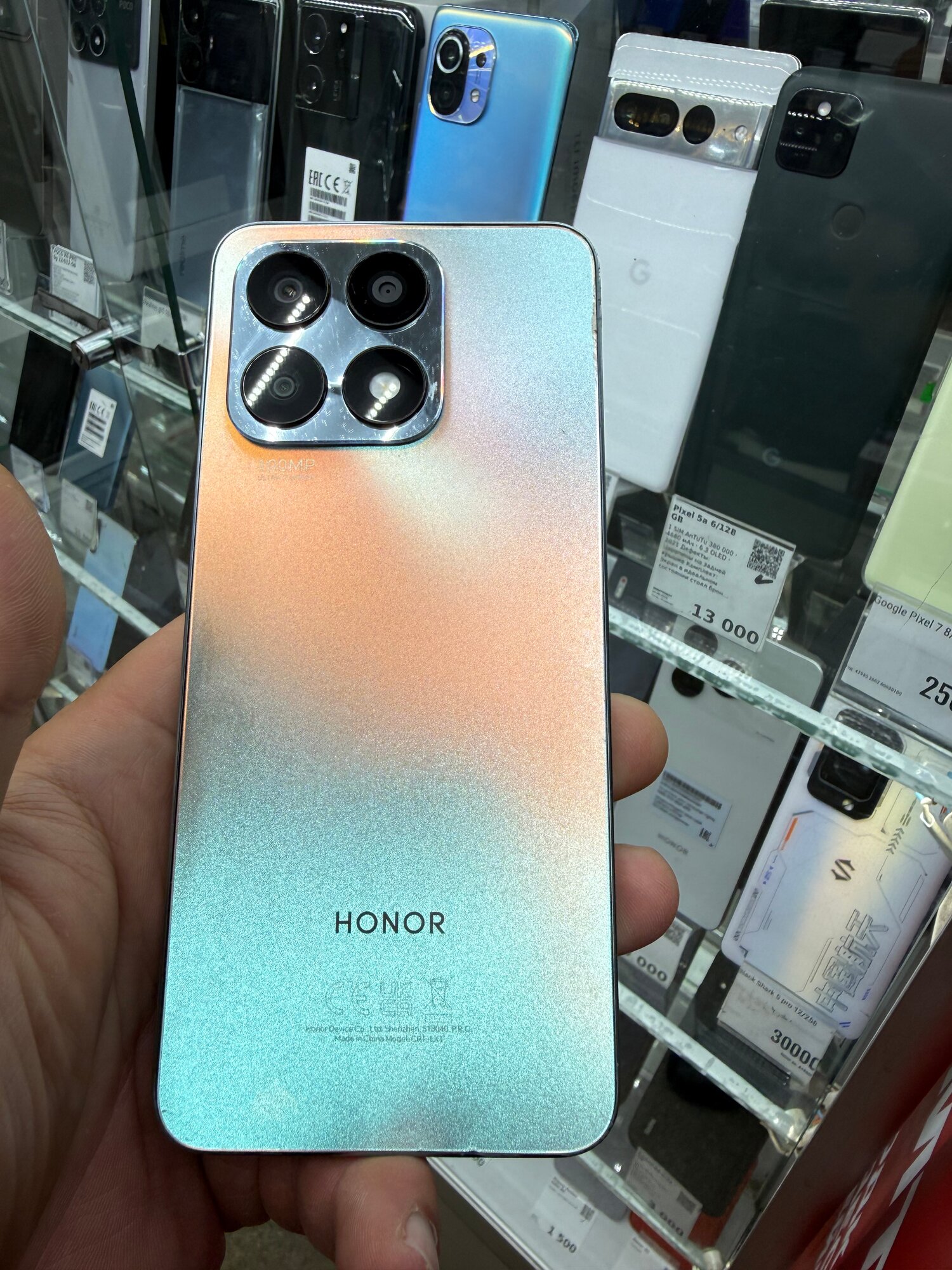 Смартфон HONOR X8a 6/128 ГБ, серебристый, Б/У