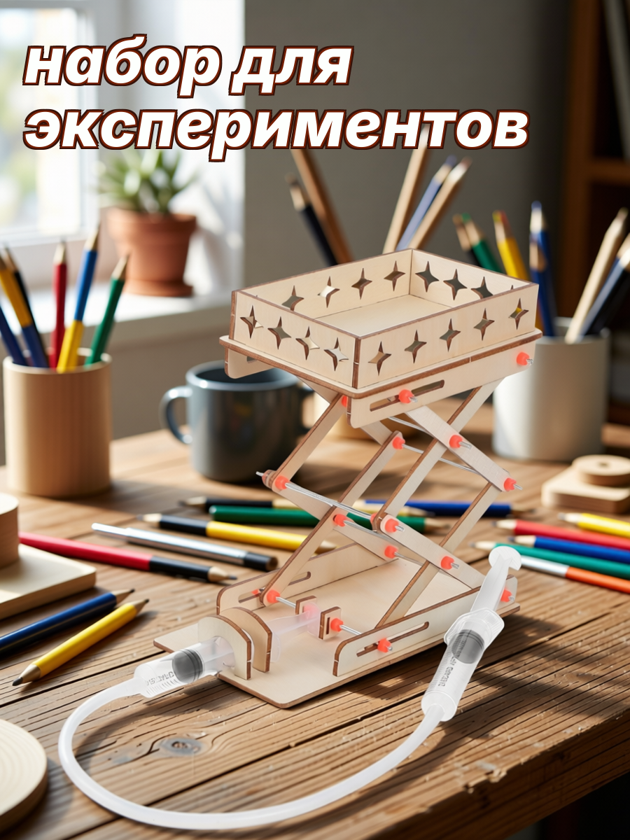 Конструктор научный с возможностью регулировки высоты, изучение основ гидравлики, размер 14.50x8.00x7.50 см