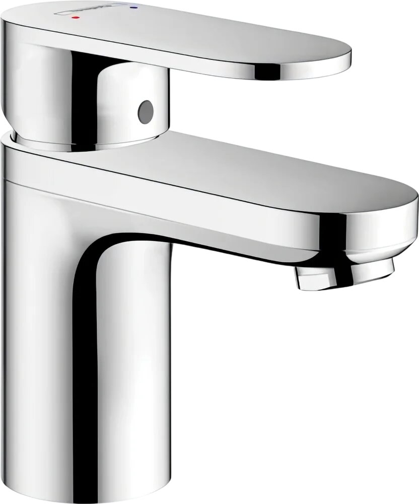 Смеситель для раковины Hansgrohe Vernis Blend 71550000 хром, глянцевый, кран для ванной в раковину, из латуни, рычажный, с керамическим картриджем, с функцией экономии расхода, с донным клапаном