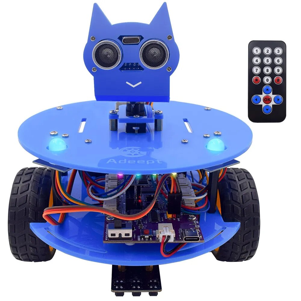 Adept 3 колеса умный автомобиль эксперимента комплект (совместимый с Arduino IDE)