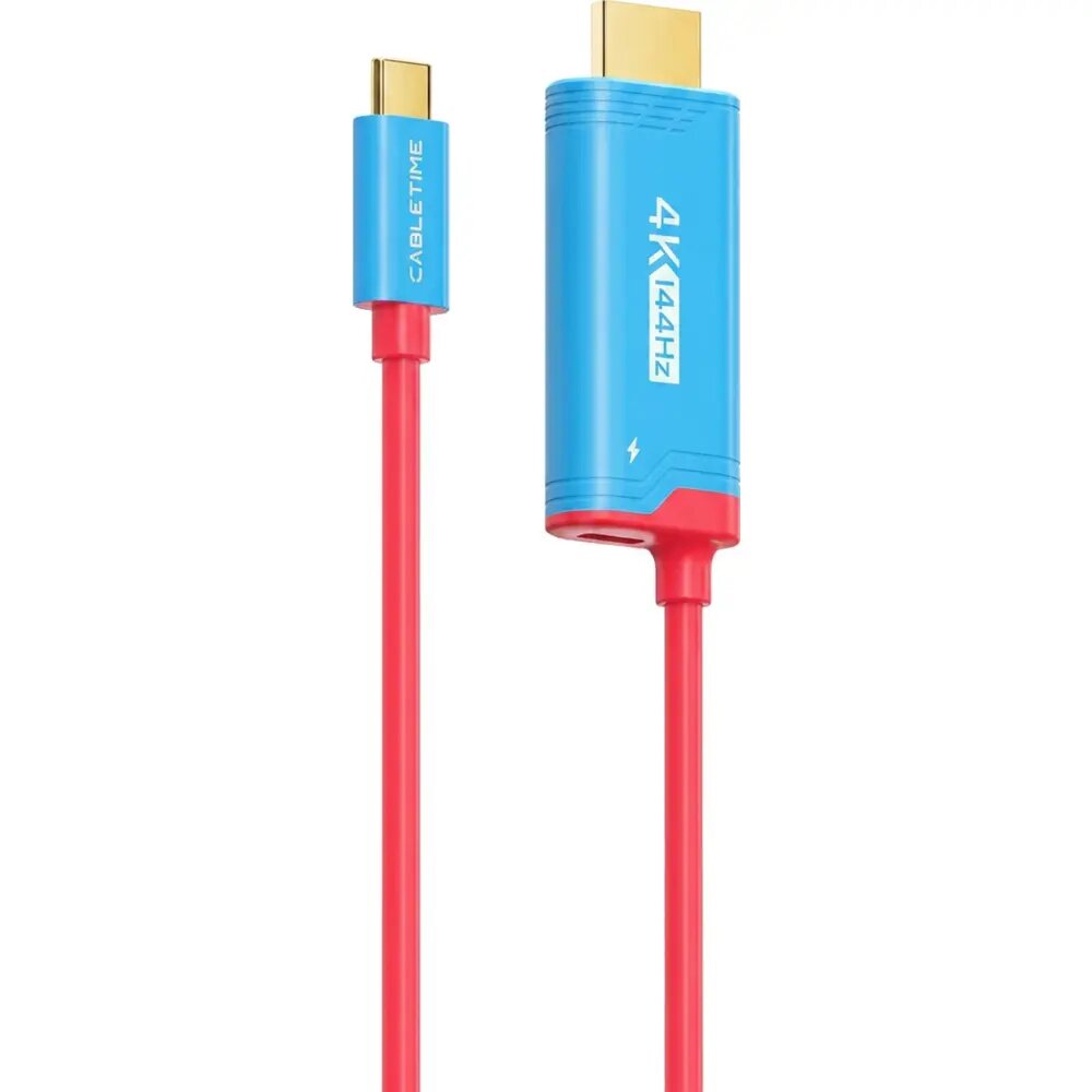 Кабель Switch 2 HDMI/TYPE-C (4K/100W/2 м) Красный/синий для игровой приставки