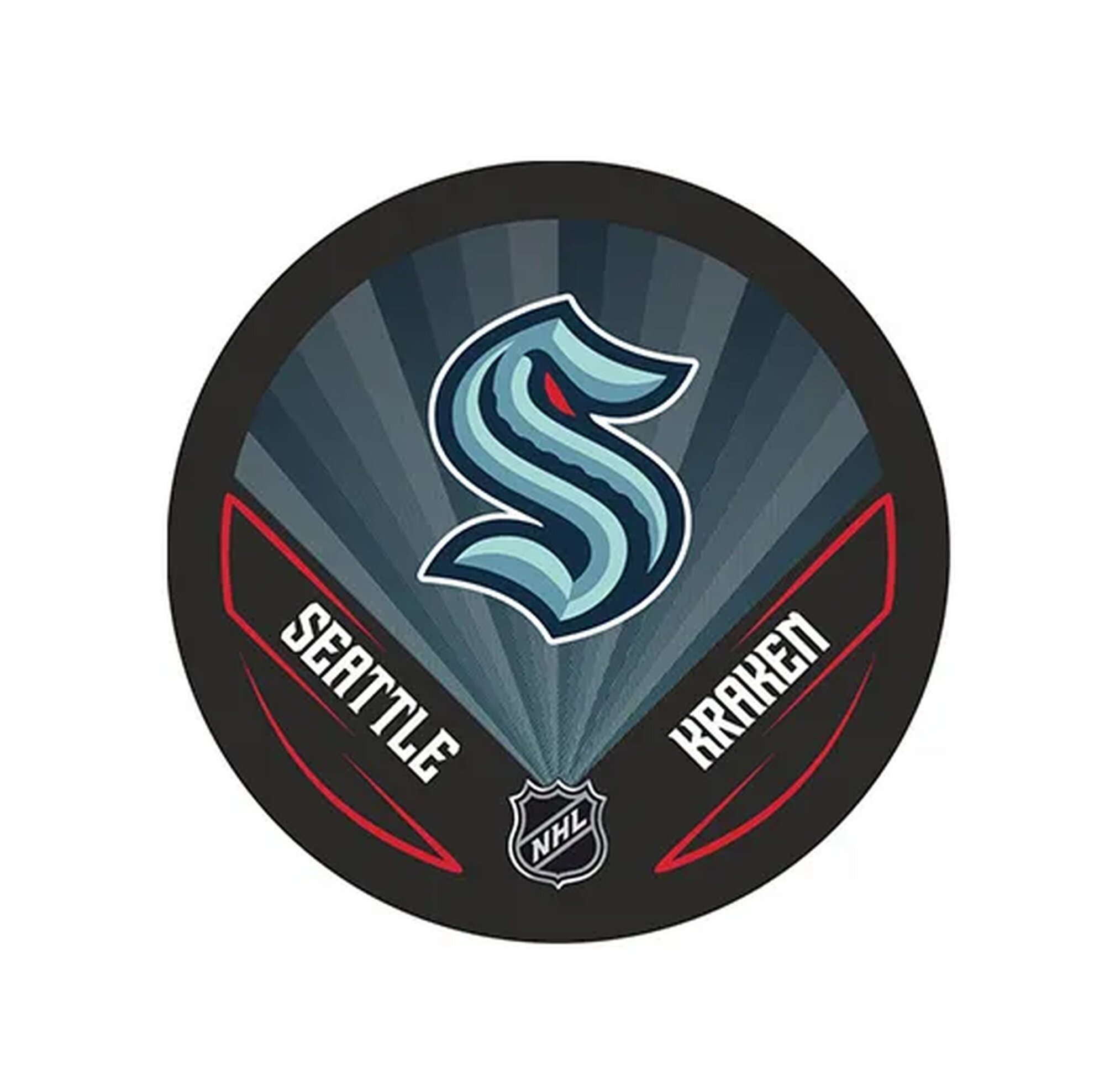 Шайба Rubena NHL 2022 Seattle Kraken, резина, 76 мм, цвет черный