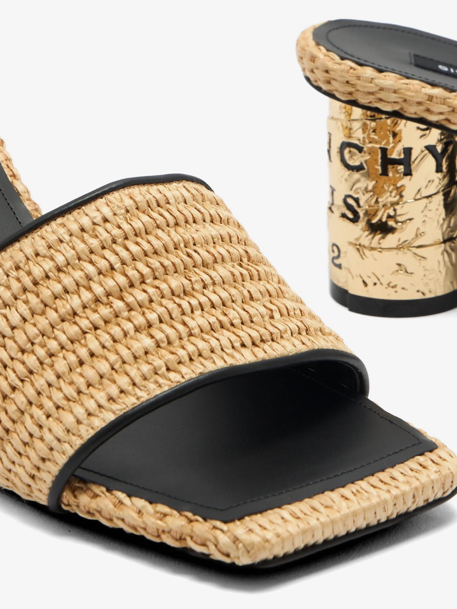 Мюли GIVENCHY Raffia heeled mules, размер 39,5 — фото 1