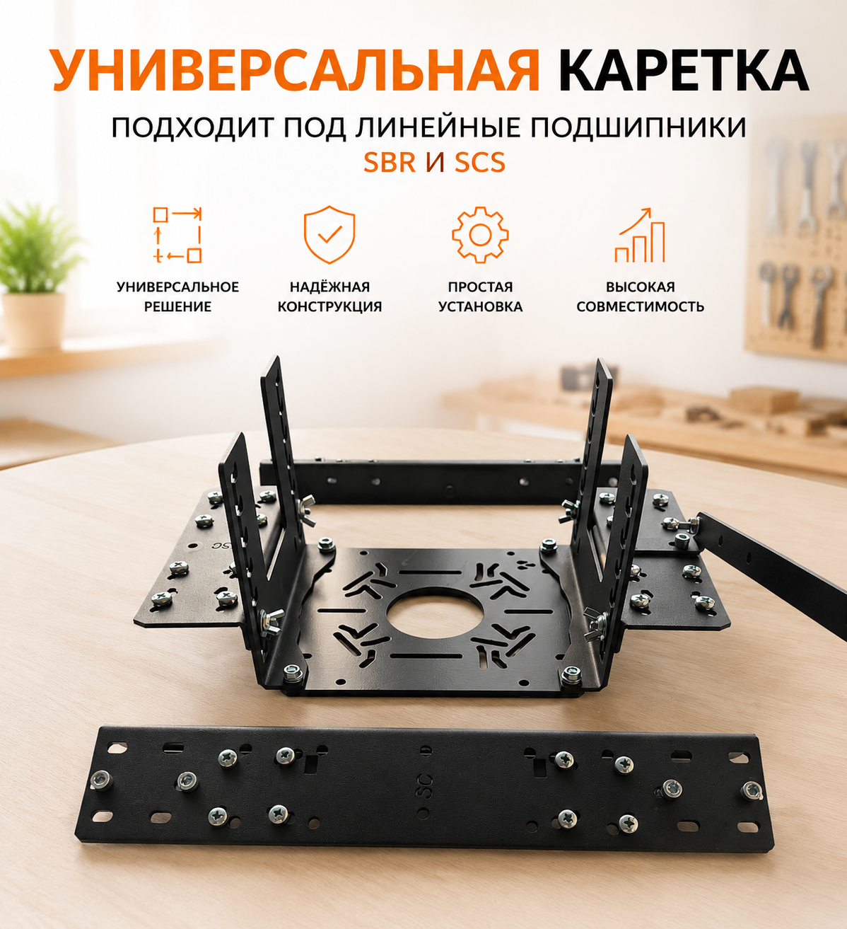 Каретка для фрезера универсальная SBR 12 16 20 25uu, scs 20uu, приспособление для выравнивания слэбов и столешниц