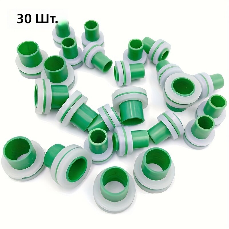30 шт. уплотнительных прокладок для кранов и клапанов, цвет зеленый