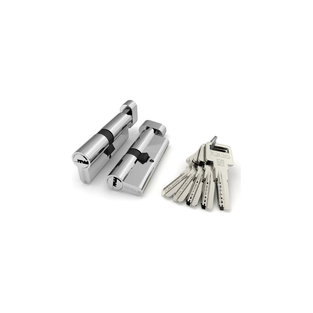 Цилиндровый механизм с вертушкой Fuaro R602/90 mm /45+10+35/ CP хром 5 кл. 32353