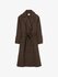 Пальто CLAUDIE PIERLOT Mid-length checked belted coat, размер 42, коричневый