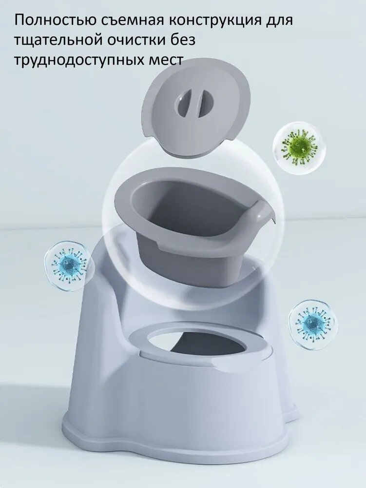 Горшок детский YANTOYS, желтый, пластик, съемная конструкция, защита от брызг воды, 36х35х30.5 см — фото 1