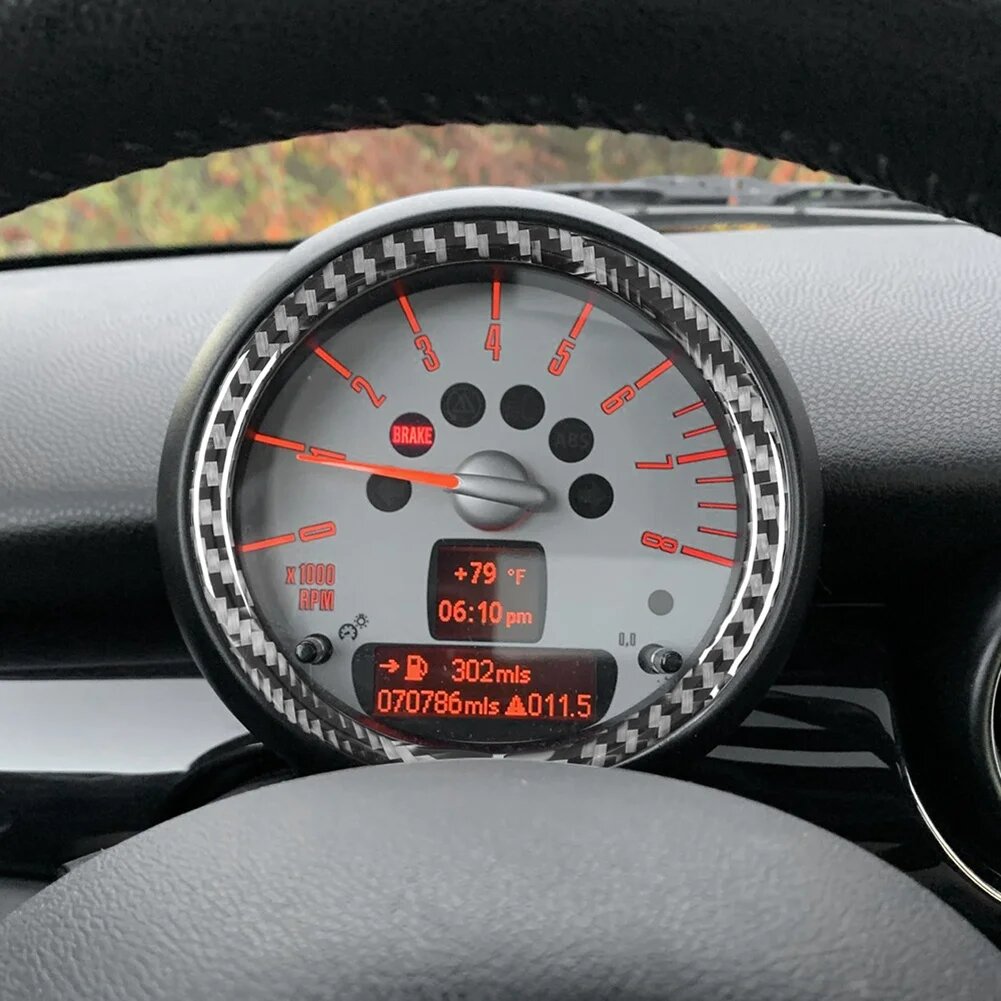 Накладка на тахометр Instrumnt для Mini Cooper Hardtop R56 Clubman R55 Convertible R57, наклейки из углеродного волокна