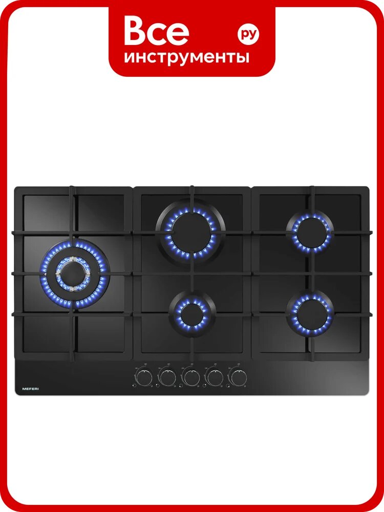 Варочная панель газовая MEFERI MGH905BK GLASS ULTRA МФ-00002334