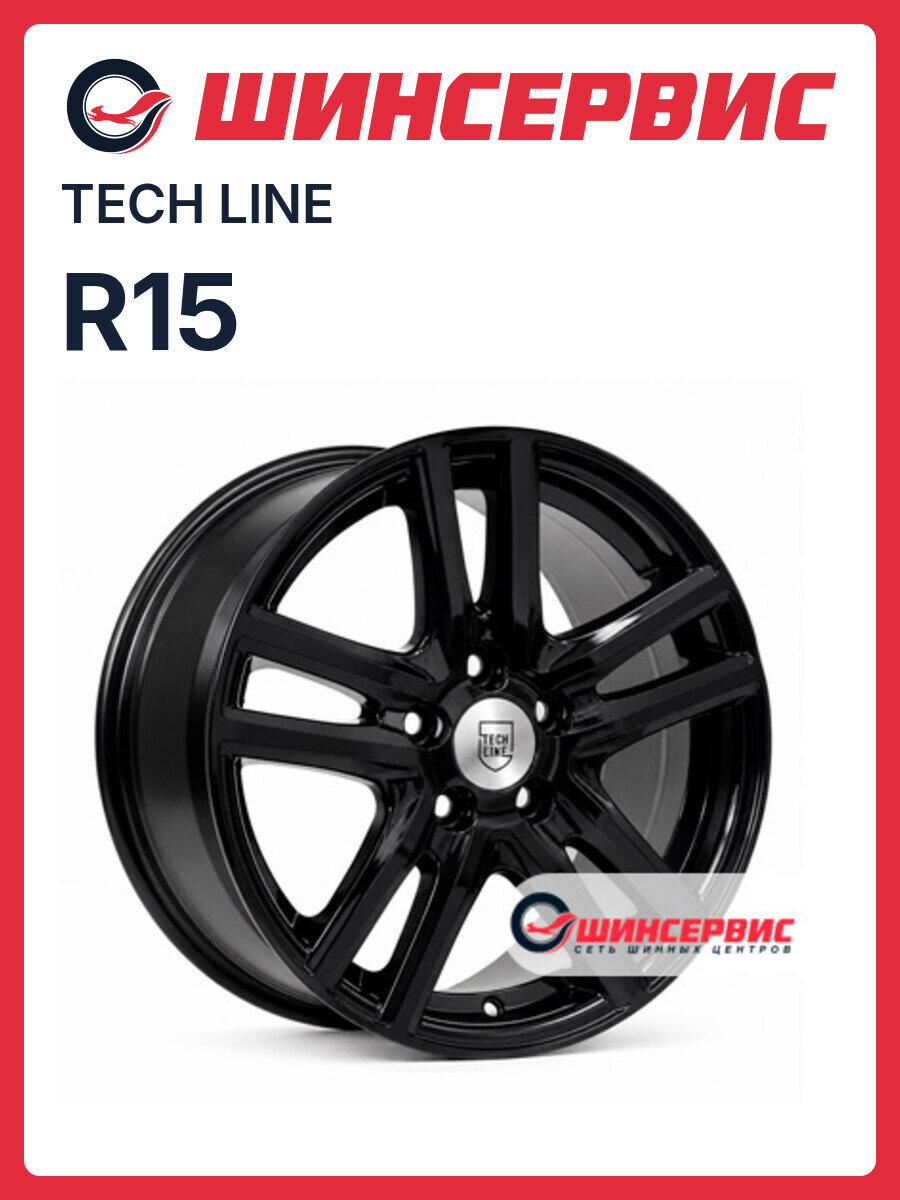 Литой колесный диск Tech Line 529 R15x6J 5x100 ET38 ЦО57.1 для автомобиля