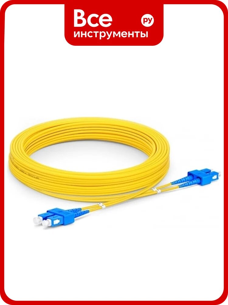 Оптический патч-корд TWT PVC, дуплексный, SC/UPC-SC/UPC, SM OS2, 1.0 м 2SC-2SC/SU-1.0