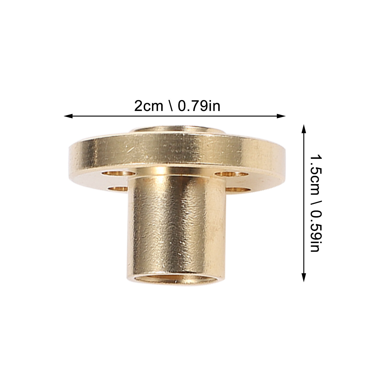 6 Штук Надёжные Металлические Гайки T8 Для 3D Принтеров Из Латуни Golden 2X2Cm