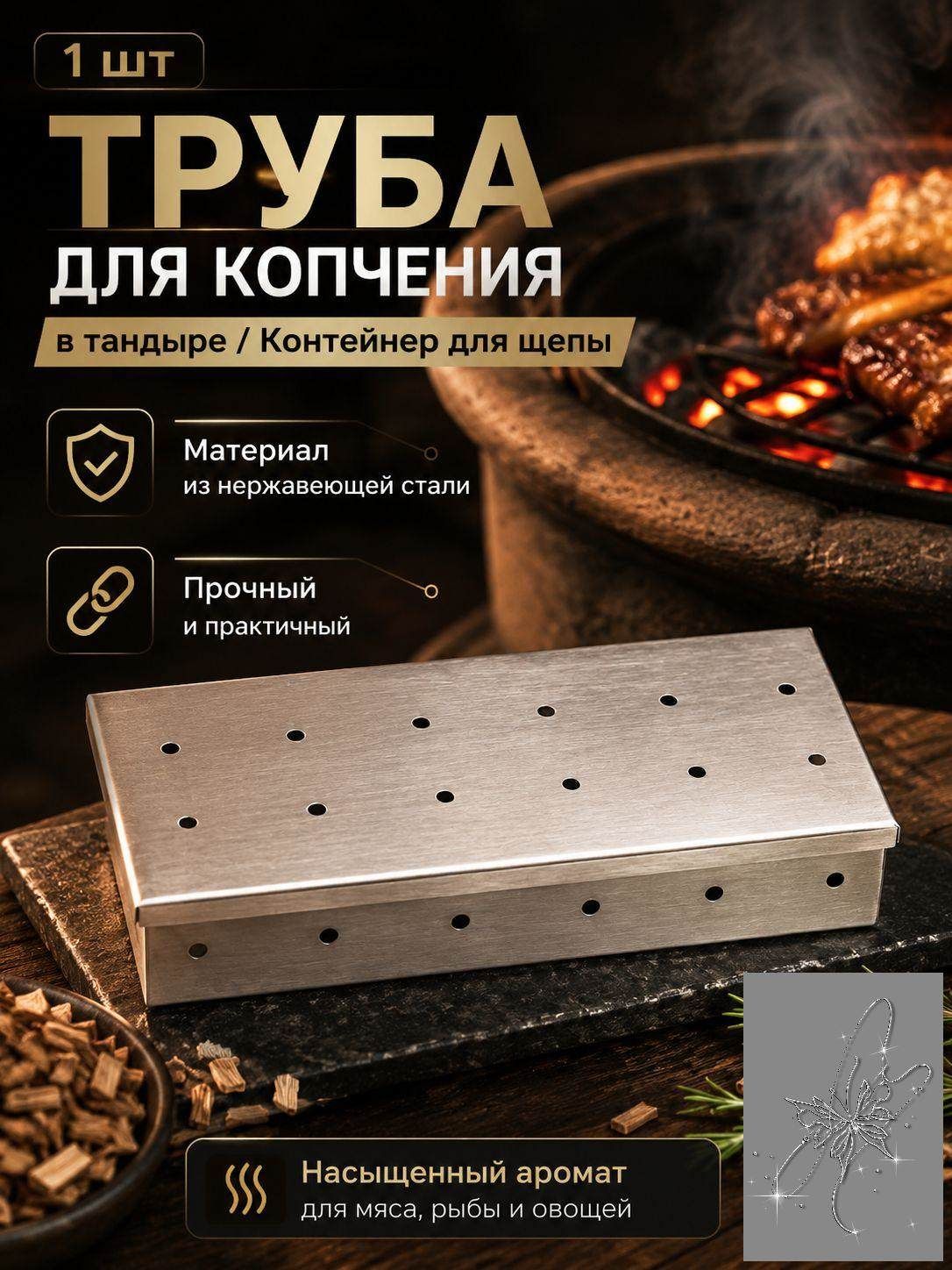 1 шт Труба для копчения в тандыре / Контейнер для щепы