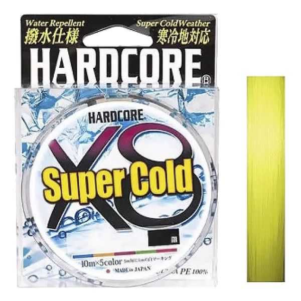Шнур плетеный Duel Hardcore Super Cold X8 #0,6 0,13мм желтый, желтый